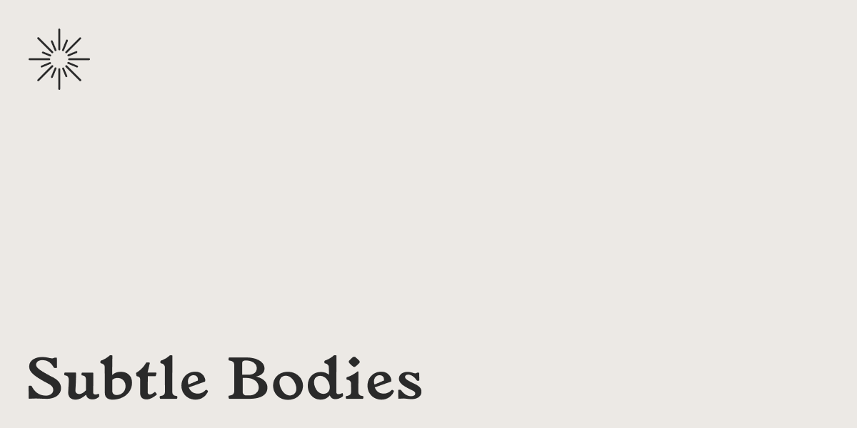 Subtle Bodies - Shop